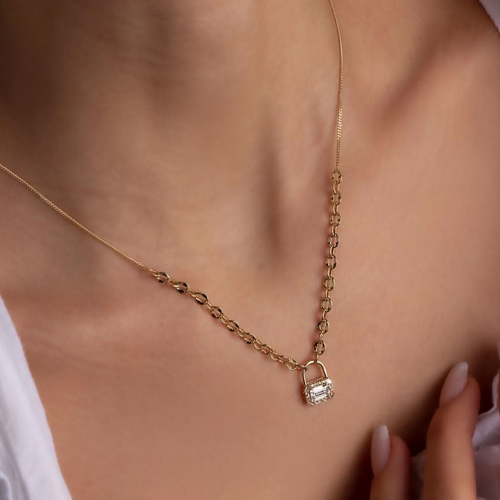 Altın Baget Kilit Kolye – Tufanlar Kuyumculuk