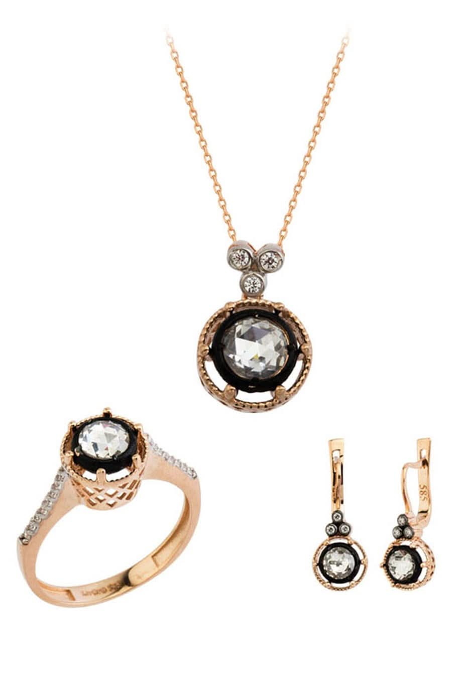 Altın Elmas Görünümlü Mini Set – Tufanlar Kuyumculuk