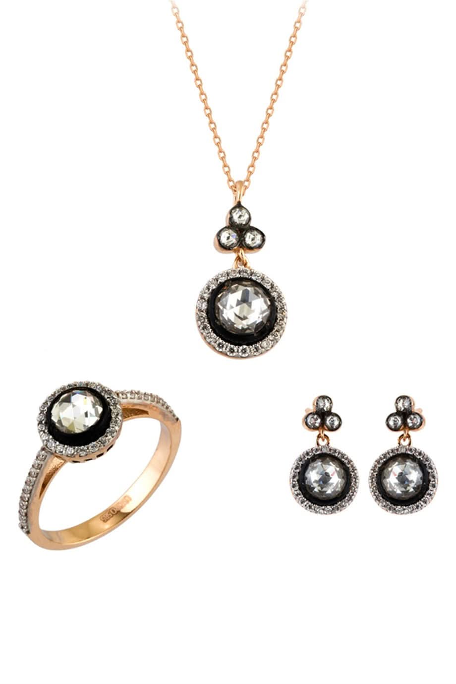 Altın Elmas Görünümlü Tektaş Mini Set – Tufanlar Kuyumculuk