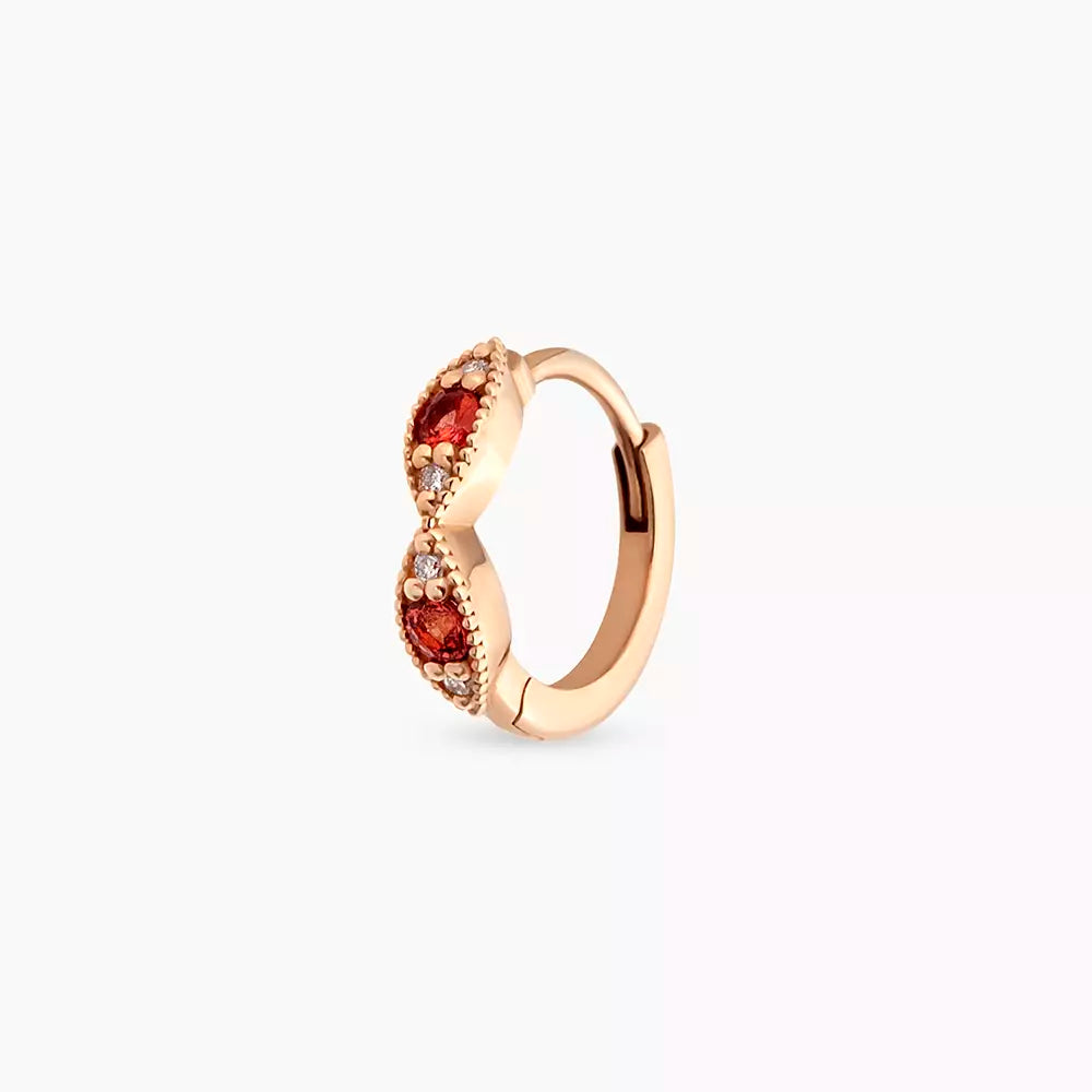 Orb Orange Safir ve Pırlanta Taşlı Conch Piercing – Tufanlar Kuyumculuk